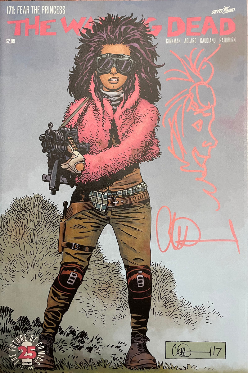 The Walking Dead #171 with Princess remarque and signed by Charlie Adl ...